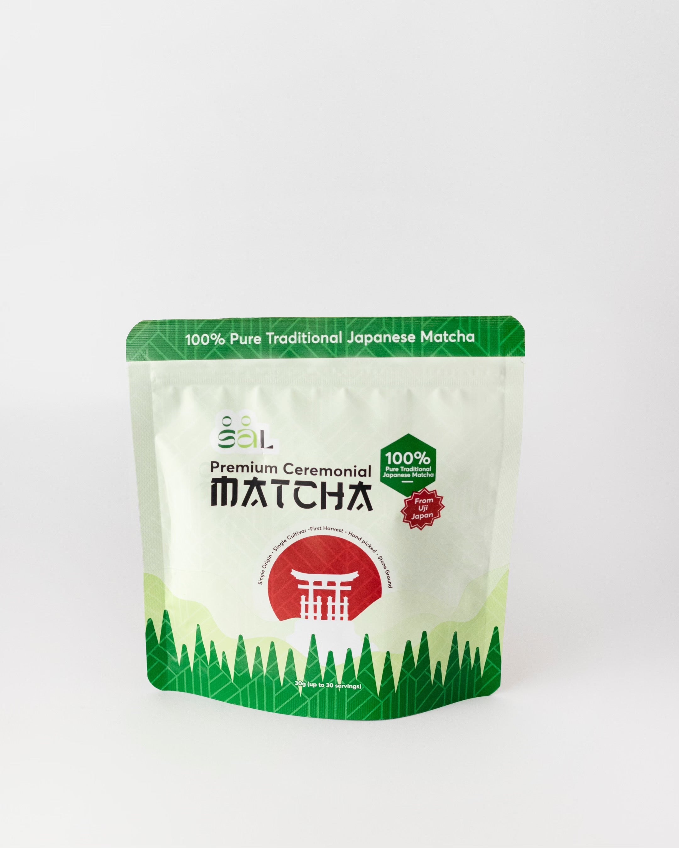 Premium 1st Harvest Ceremonial Matcha zip lock bag (30 g)