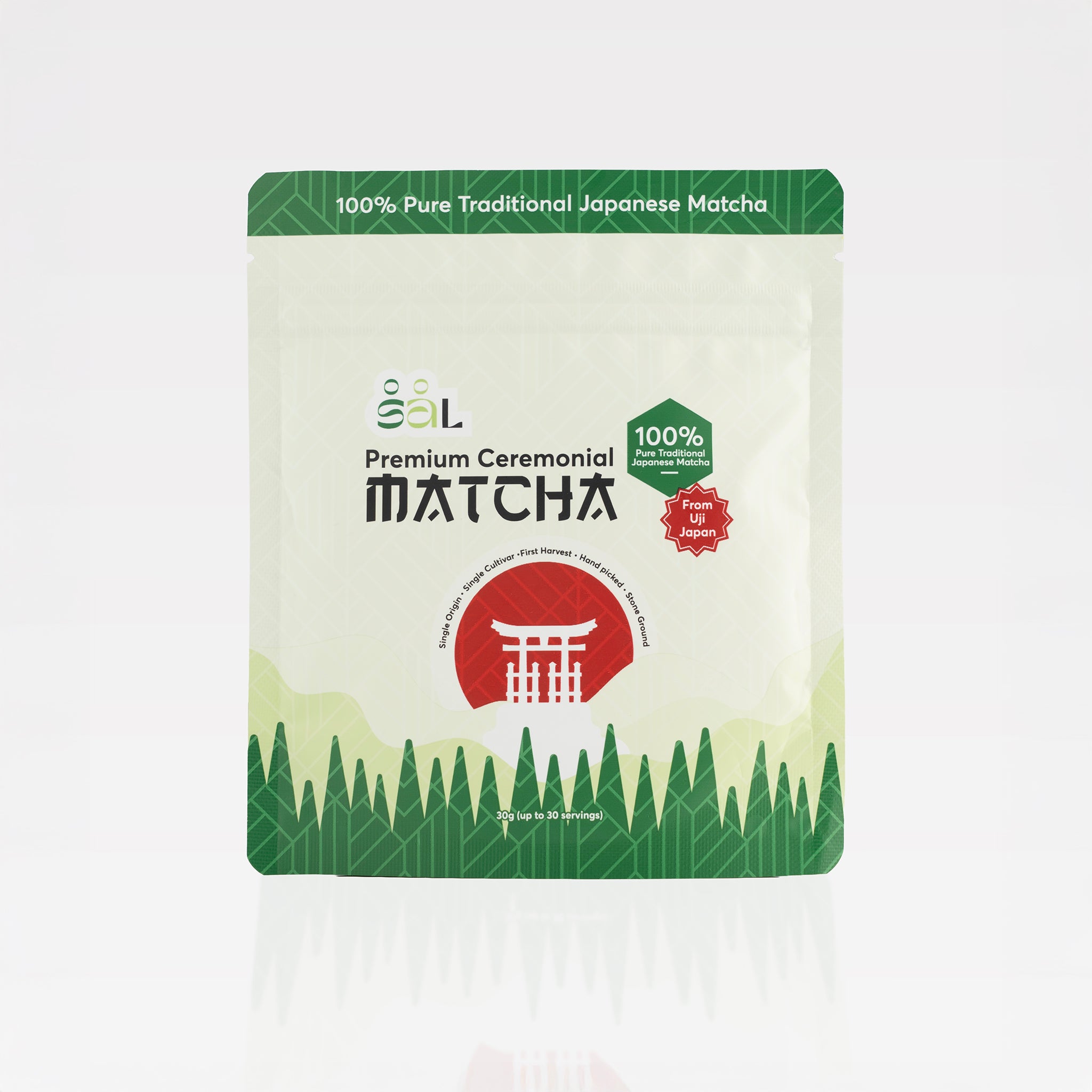 Premium 1st Harvest Ceremonial Matcha zip lock bag (30 g)